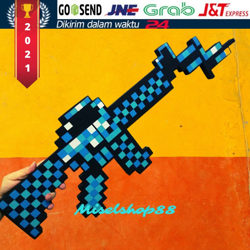 Jual Pistol gun senjata minecraft bahan eva mine craft bukan kampak ...