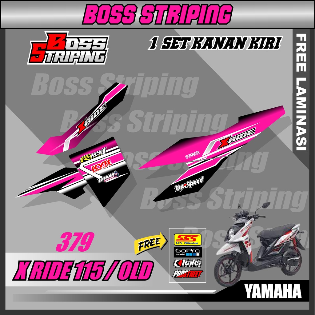 Jual Stiker motor variasi XRIDE 115 X RIDE 115 cc - Setriping striping ...