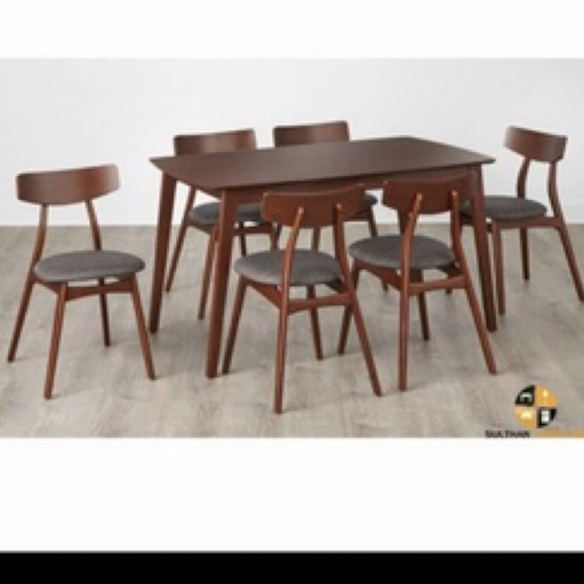 Jual Set Meja Makan Klasik Kayu Jati -6Kursi Retro - Dining Set ...