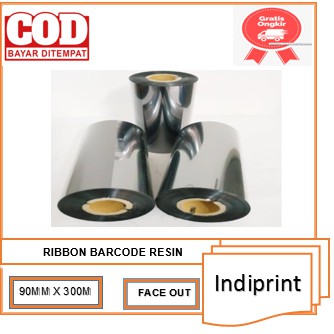 Jual Resin Ribbon Barcode 90mm x 300m - Hitam | Shopee Indonesia
