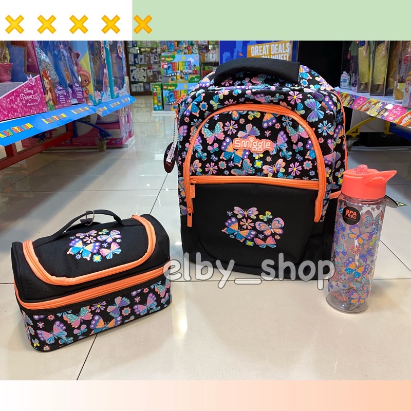 Jual Ready Smiggle Original Dash Butterfly Backpack lunchbag bottle ...