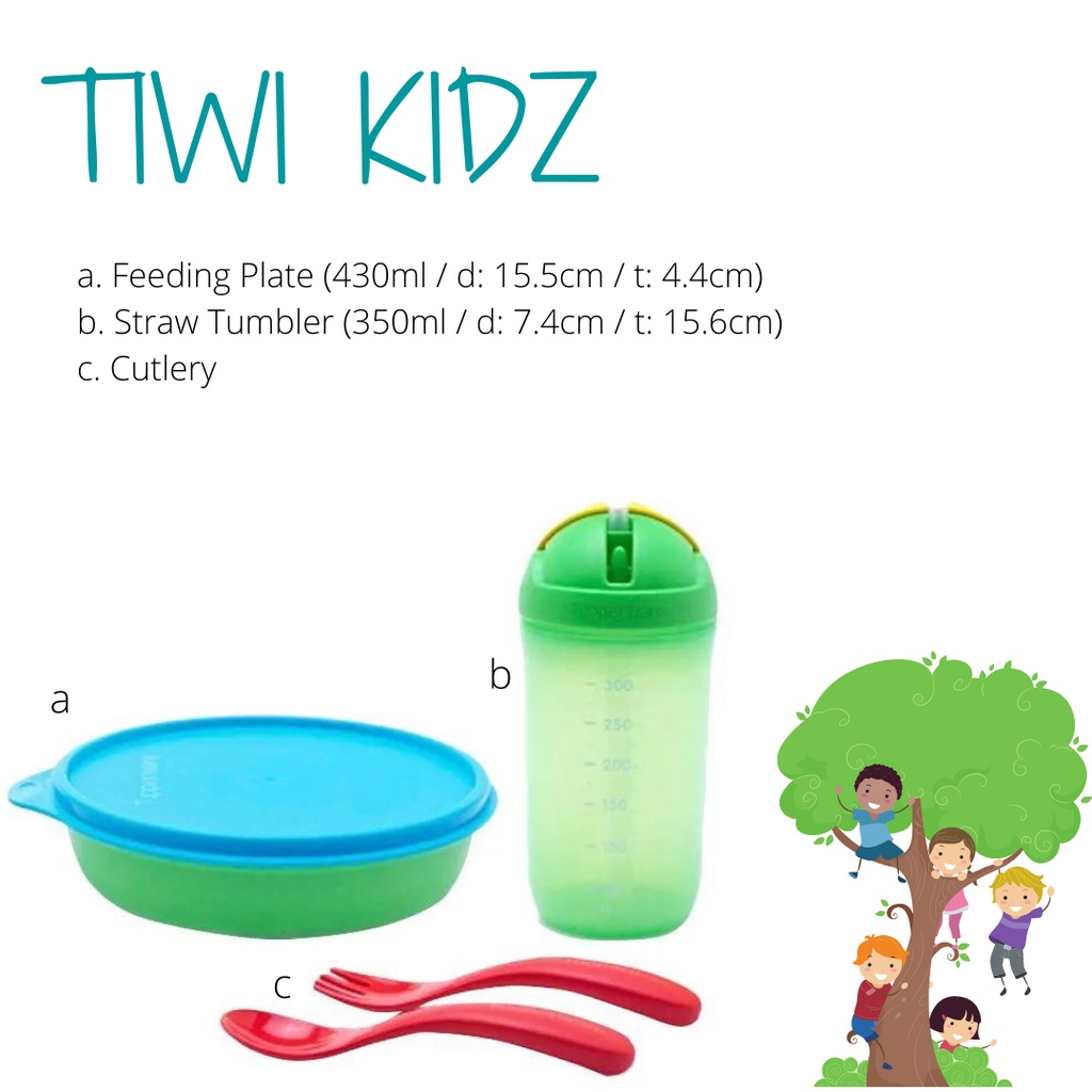 Jual Tiwi Kidz / Paket Tempat Makan Balita Tupperware Original Termurah ...