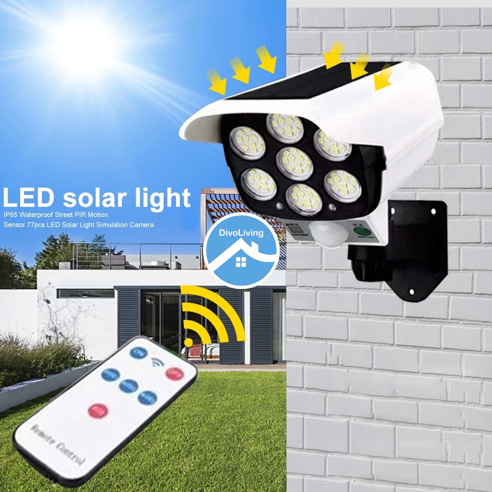 Jual Lampu Solar Led Sensor 77 SMD Model Cctv - Lampu Dinding Solar ...