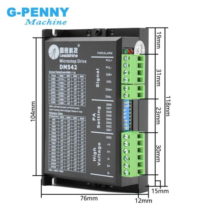 Jual Original Leadshine Dm542 Cnc Nema23 Nema34 Stepper Motor Milenialz | Shopee Indonesia