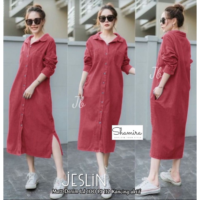 Jual Long Dress Wanita Terbaru Kekinian Jeslin By Shamira Terbaru ...