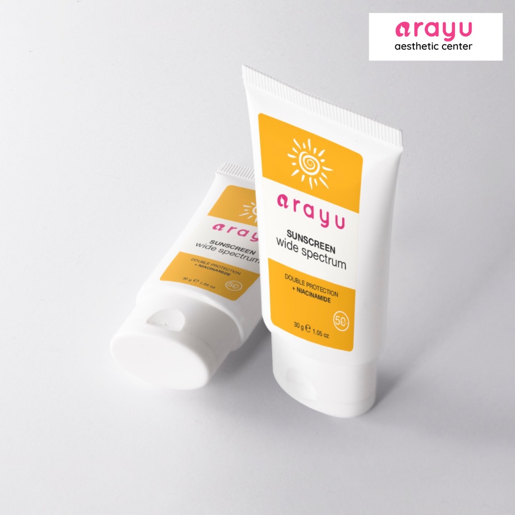Jual Arayu Sunscreen Wide Spectrum Double Protection Niacinamide 30gr ...