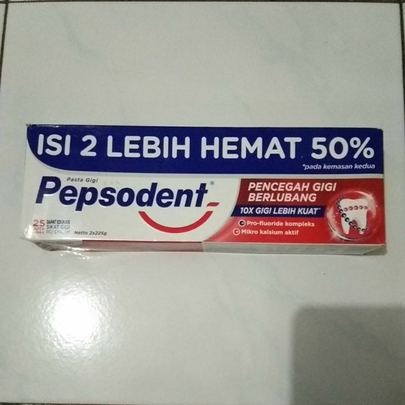 Jual Pepsodent 2 x 225 gr pasta gigi pepsodent isi 2 x 225gr | Shopee ...