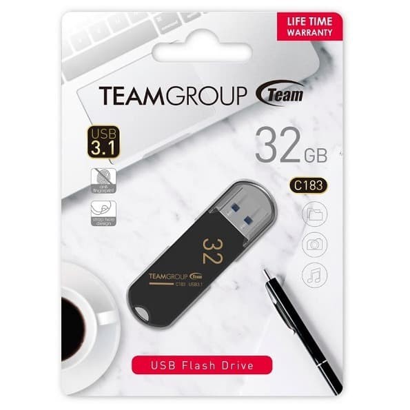 Jual nEW -TEAM FLASHDISK C183 USB 3.0 32GB (BLACK) | Shopee Indonesia
