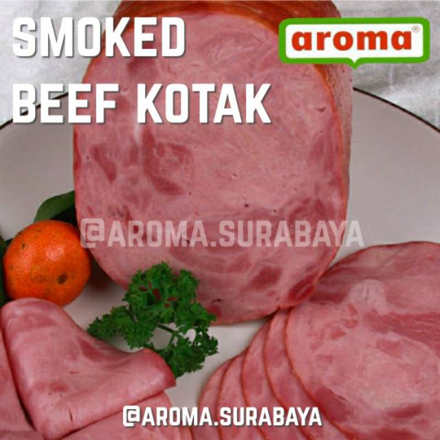 Jual AROMA Smoked Beef Kotak 1000gr / 1kg Daging Sapi Asap HALAL Meat ...