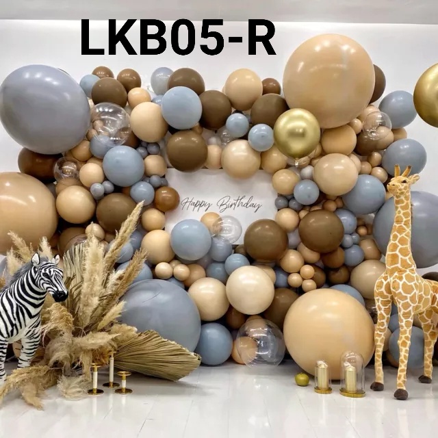 Jual LKB05-R Balon latex 5 inch 1 pak isi 50 retro tebal hijau coklat ...