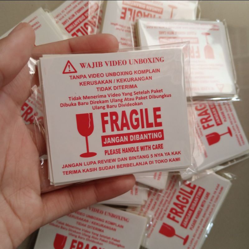 Jual STIKER FRAGILE PUTIH | Shopee Indonesia