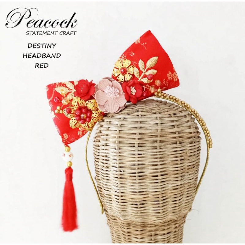 Jual DESTINY CNY (pita bando imlek red, pink, blue, gold) | Shopee ...