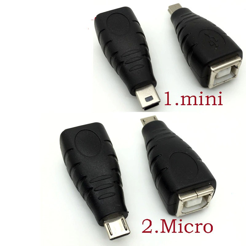 Jual Mini Micro USB 5pin male to USB 2.0 B Type Female Adapter | Shopee ...
