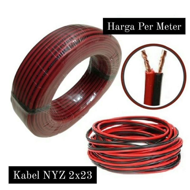 Jual Kabel Listrik NYZ hitam merah Serabut 2x20 Kabel Audio (Per Meter) | Shopee Indonesia