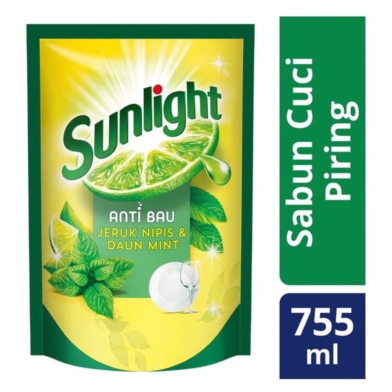 Jual Sunlight ANTI BAU Jeruk Nipis & Daun Mint 755mL | Shopee Indonesia