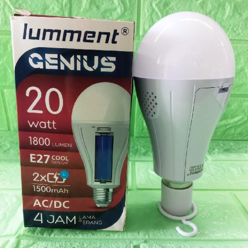 Jual Lumment Lampu Emergency LED AC/DC GENIUS / lampu mati listrik ...