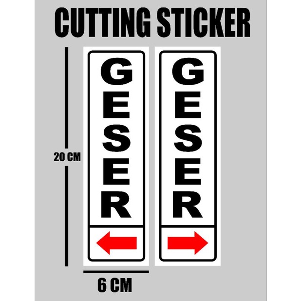 Jual Sticker Stiker Printing Sign Kaca Geser Kanan Kiri l | Shopee ...