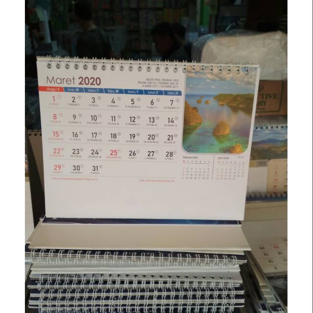Jual Kalender Meja motif pemandangan alam Tahun 2020 | Shopee Indonesia