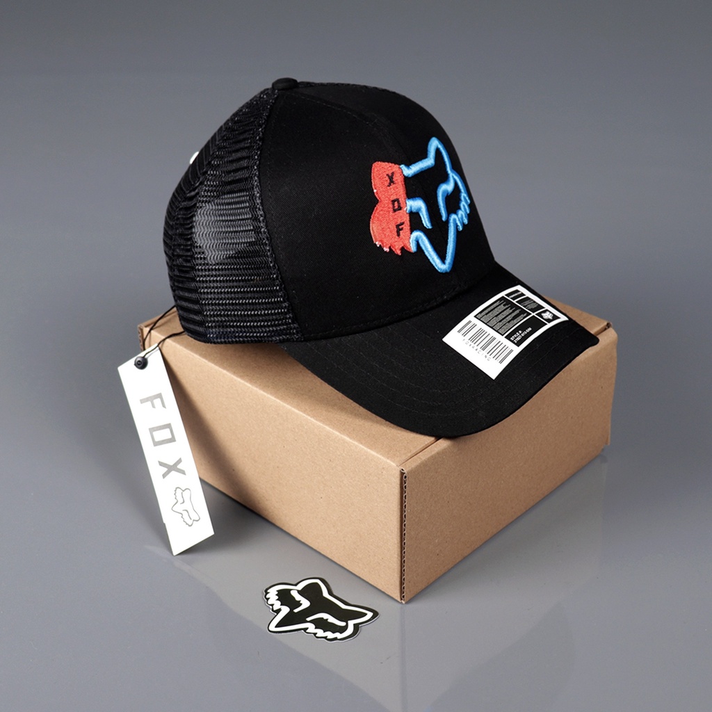 Jual TOPI TRUCKER FOX HF (BLACK) | TOPI CEKUNG | TOPI DATAR | TOPI ...