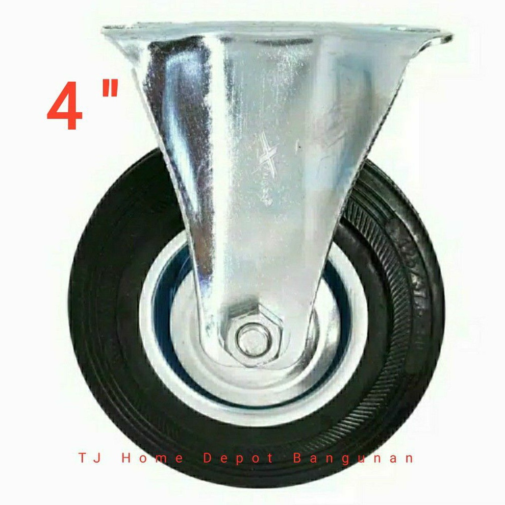 Jual Roda Trolley Karet 4" Inch Roda Troli Mati | Shopee Indonesia