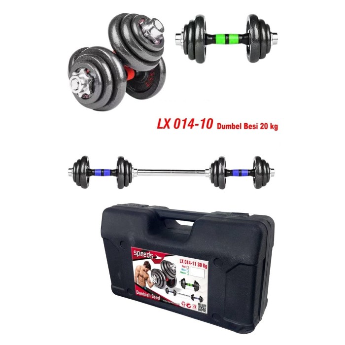 Jual HIGHT QUALITY DUMBEL BARBEL SET 20KG TIANG ANGKAT BEBAN BESI ...