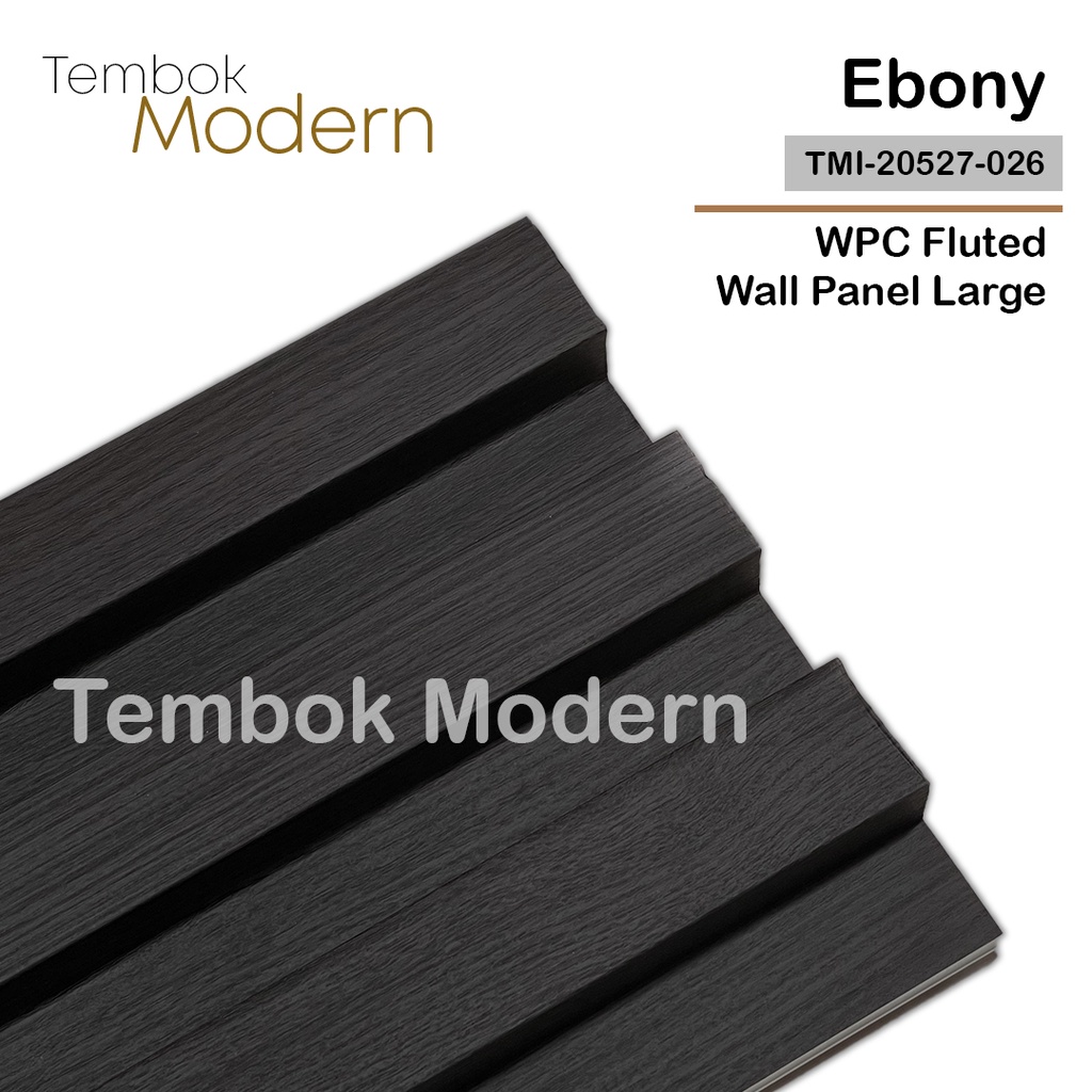 Jual Wall Panel WPC Fluted Large Ebony 280 CM x 27 MM x 20,5 CM ...