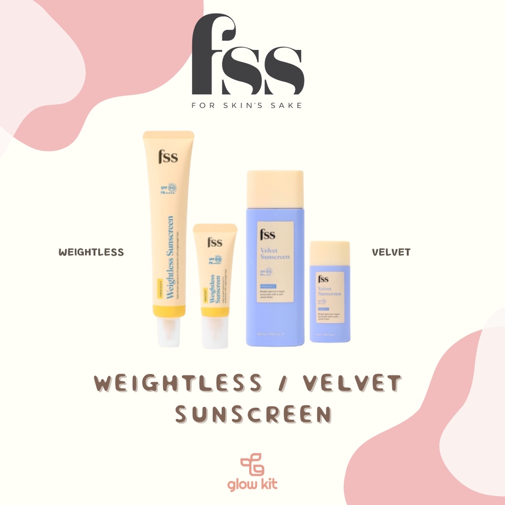 Jual FOR SKIN SAKE FSS Weightless / Velvet Sunscreen SPF50 PA++++ | Shopee Indonesia