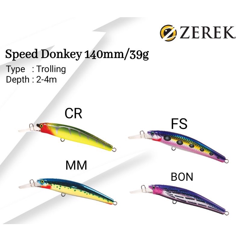 Jual lure zerek speed donkey 140mm / 39gr | Shopee Indonesia
