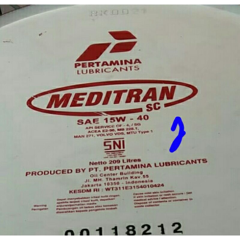 Jual Oli mesin diesel meditran SC 15w-40 209L (Free ongkir) | Shopee ...