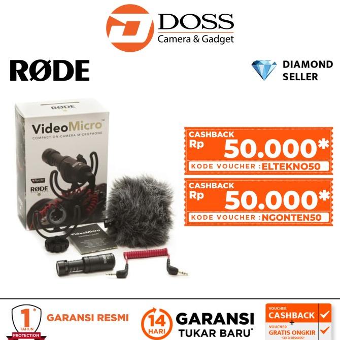 Jual RODE VideoMicro Compact On-Camera Microphone | Shopee Indonesia