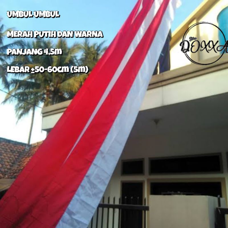 Jual Bendera Indonesia Umbul Umbul Merah Putih Warna Kombinasi Garuda Layur 5meter | Shopee ...