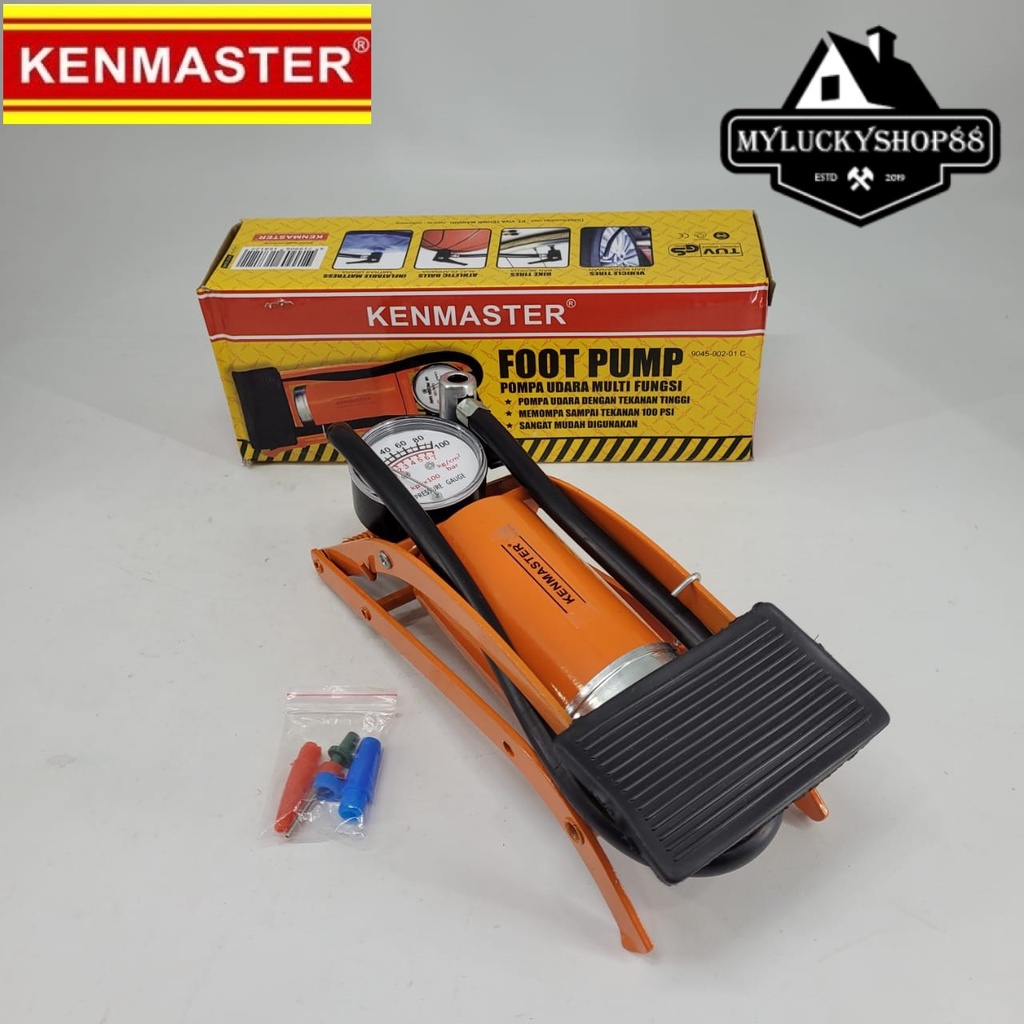 Jual Kenmaster Pompa Injak 1 Tabung Kaki Angin Ban Sepeda Bola Foot ...