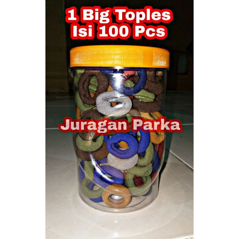 Jual Ikat Rambut Donat Tebal 1 Toples Besar Isi 100 Pcs | Shopee Indonesia