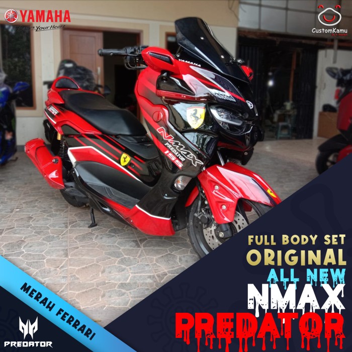 Jual ORIGINAL Full Body Set All New NMax Predator 2020 - Merah Ferrari ...
