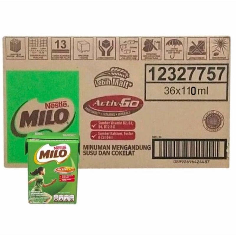 Jual SUSU UHT MILO 110 ml 1 DUS ISI 36 PCS | Shopee Indonesia