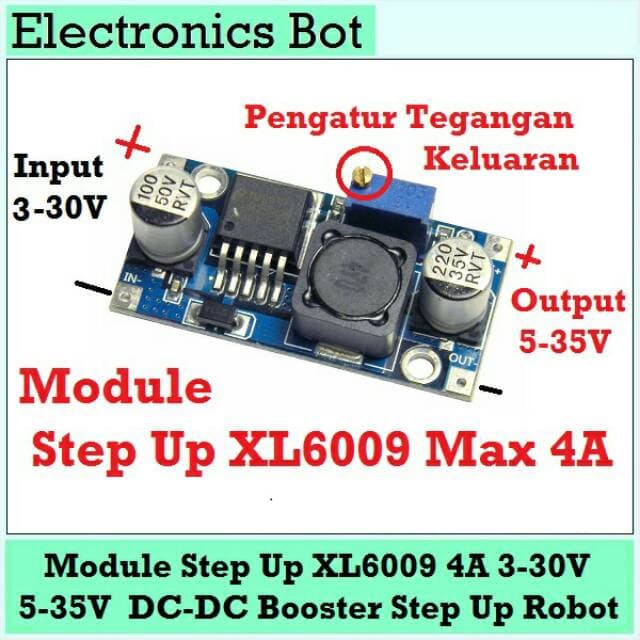 Jual XL6009 dc to dc converter step up penaik tegangan 3A xl6009 ...