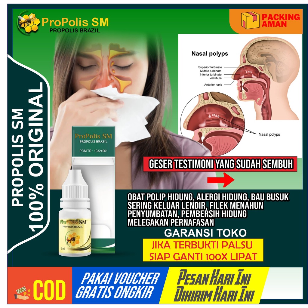 Jual Obat Polip Hidung Alergi Hidung Sinusitis Infeksi Hidung Bau Busuk Filek Menahun Tersumbat ...