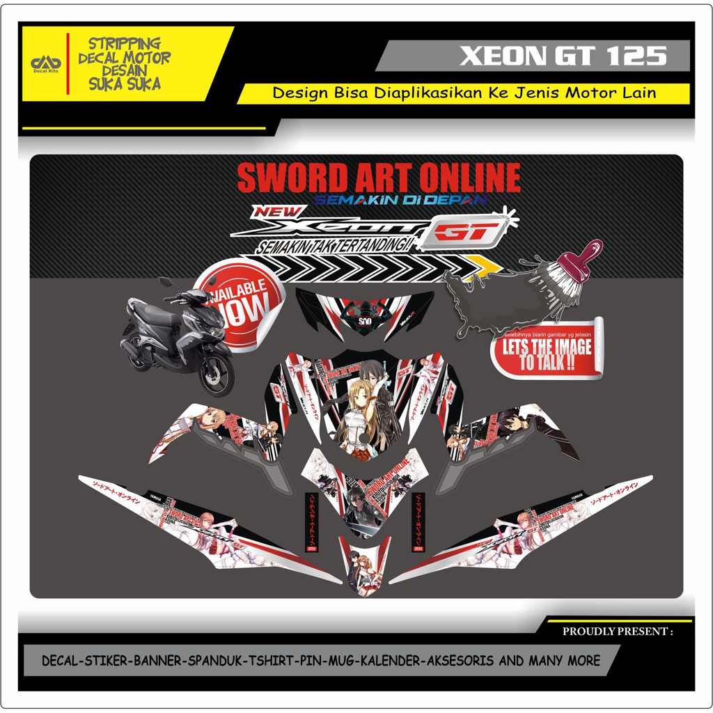 Jual Decal Sticker Motor Yamaha Xeon Gt 125 Fullbody ANIME SAO | Shopee ...