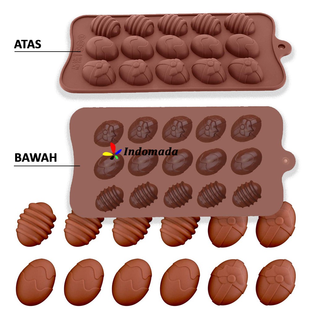 Jual Indomada Cetakan Coklat Silikon Telur 15 Lubang 3 cm Paskah Easter ...