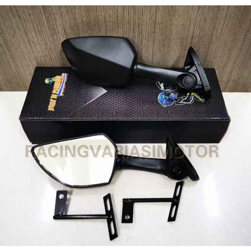 Jual Spion r15 r25 model Ducaty tangkai pendek lipat kaca bening yamaha ...