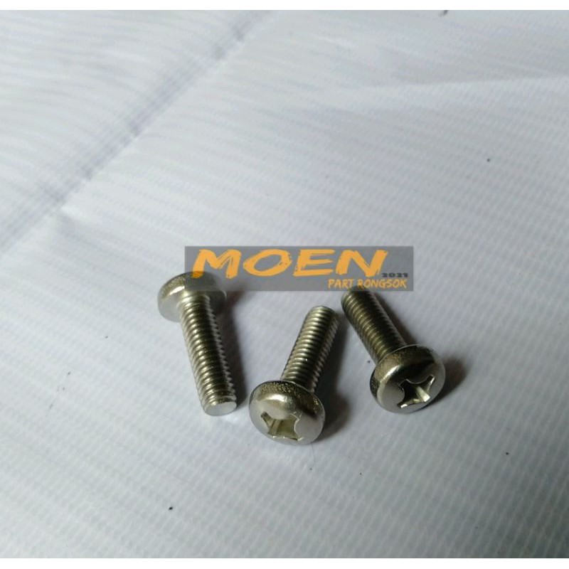 Jual Baut Bak mesin JP M6 x 20 2cm obeng stainles | Shopee Indonesia
