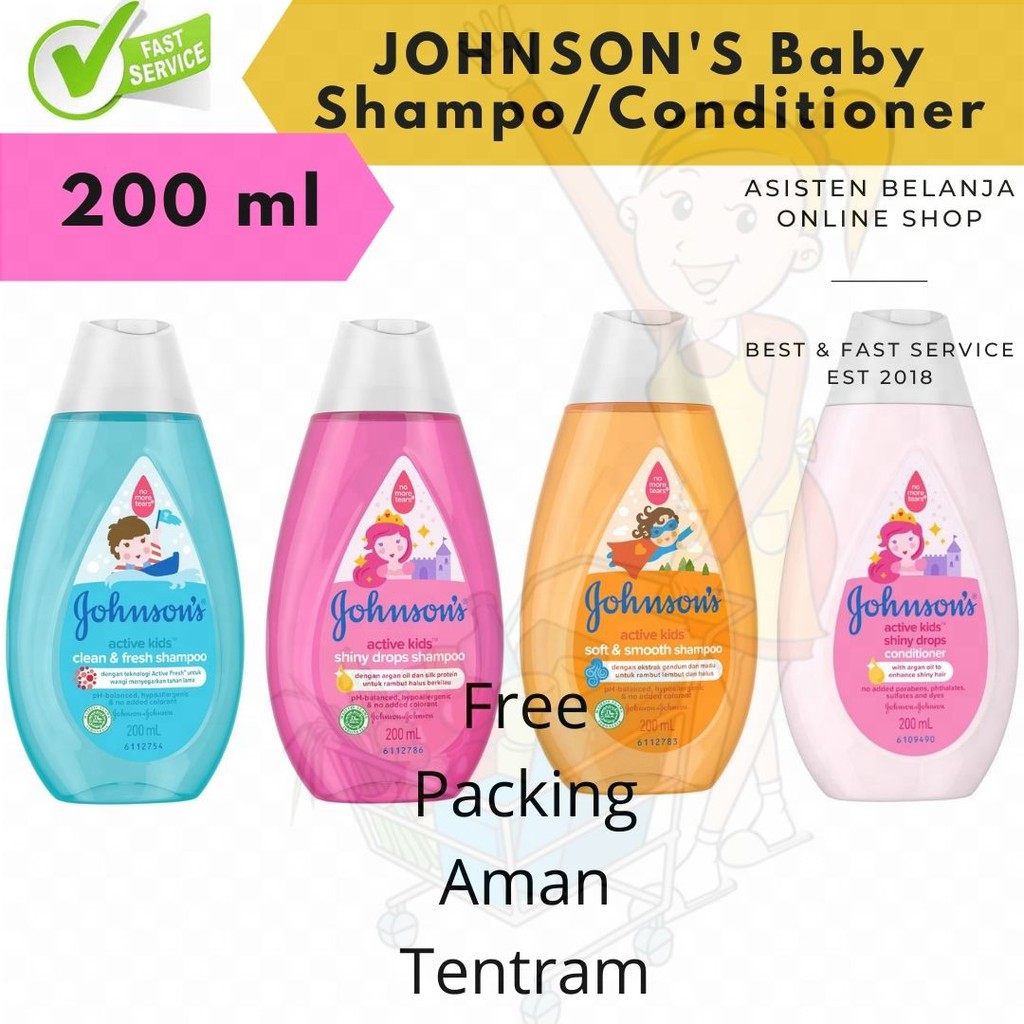 Jual JOHNSON'S Active Kids Clean&Fresh / Shiny Drops Shampo ...