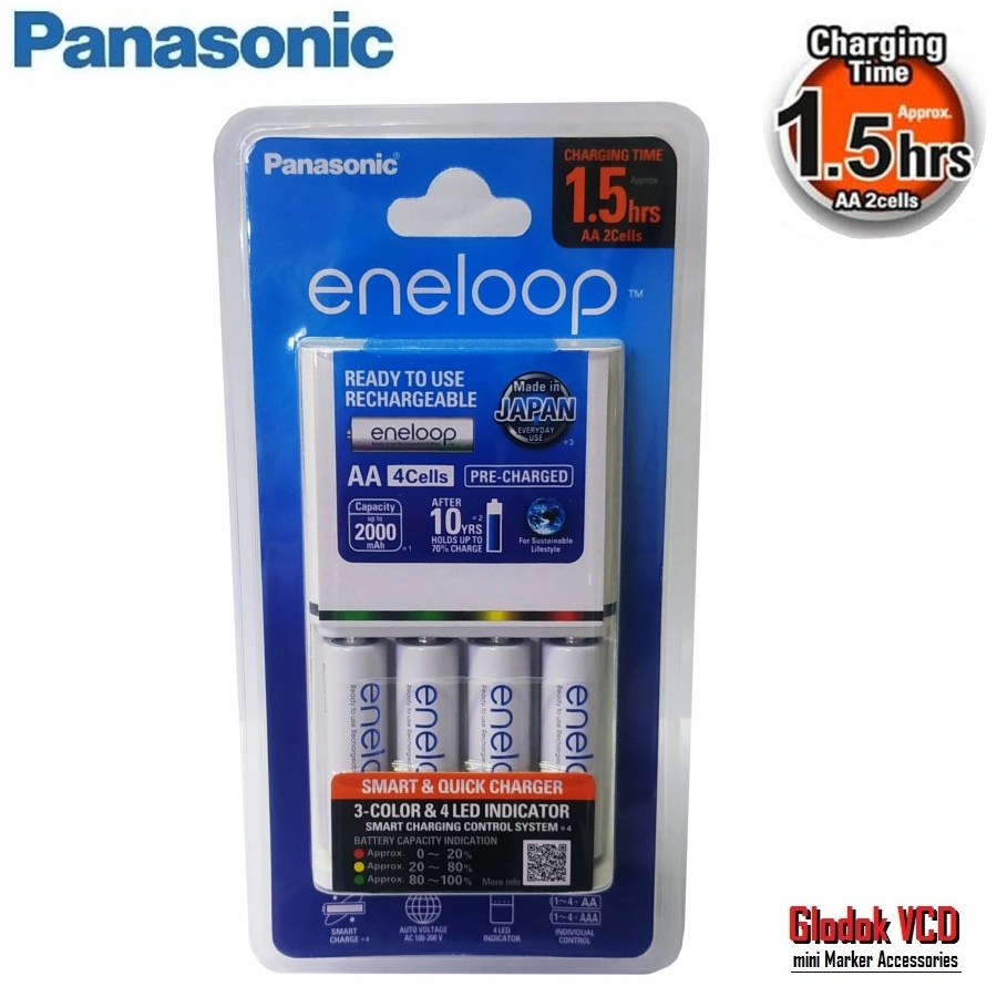Jual Panasonic Eneloop Smart And Quick Charger Baterai Battery Aa 4pcs
