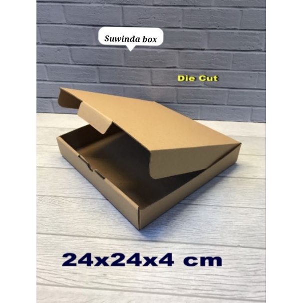 Jual KARDUS/KARTON/BOX Uk.24x24x4 cm .....model kardus pizza | Shopee ...