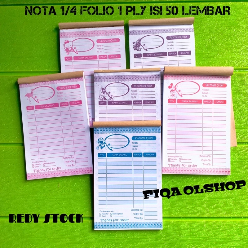 Jual NOTA OLSHOP 1/4 FOLIO 1 PLY | NOTA ONLINE SHOP | Shopee Indonesia