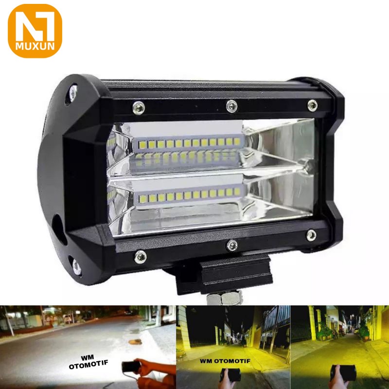 Jual Lampu sorot LED 12/24 Volt 2 baris truk Bus Tronton Canter Fuso ...