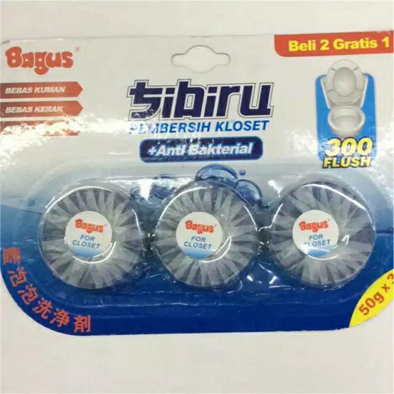 Jual BAGUS SI BIRU PEMBERSIH KLOSET+ANTI BACTERIAL ISI 3pc/GAJAH ...