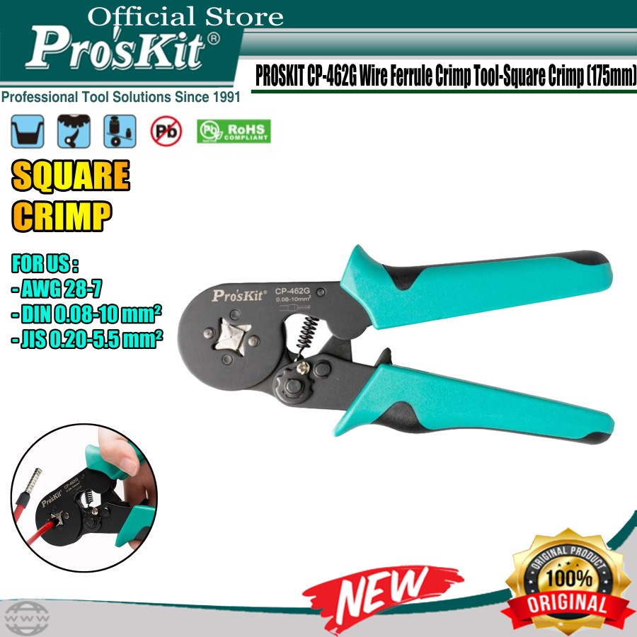 Jual Pro'sKit - Tang Crimping Pro'sKit Cp-462G Kawat Persegi Original ...