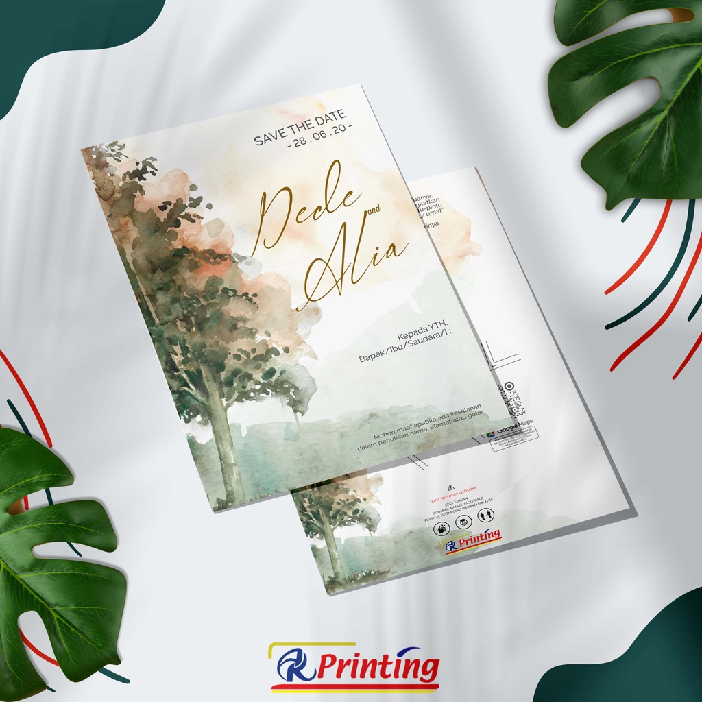 Jual Undangan Pernikahan Murah unik elegan Rustik Rustic Bunga COD ...