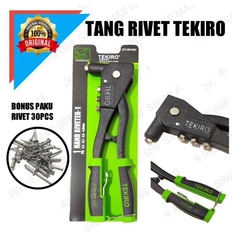 Jual Tang Rivet Hand Rivet Tekiro Bonus Paku Rivet 50pcs | Shopee Indonesia